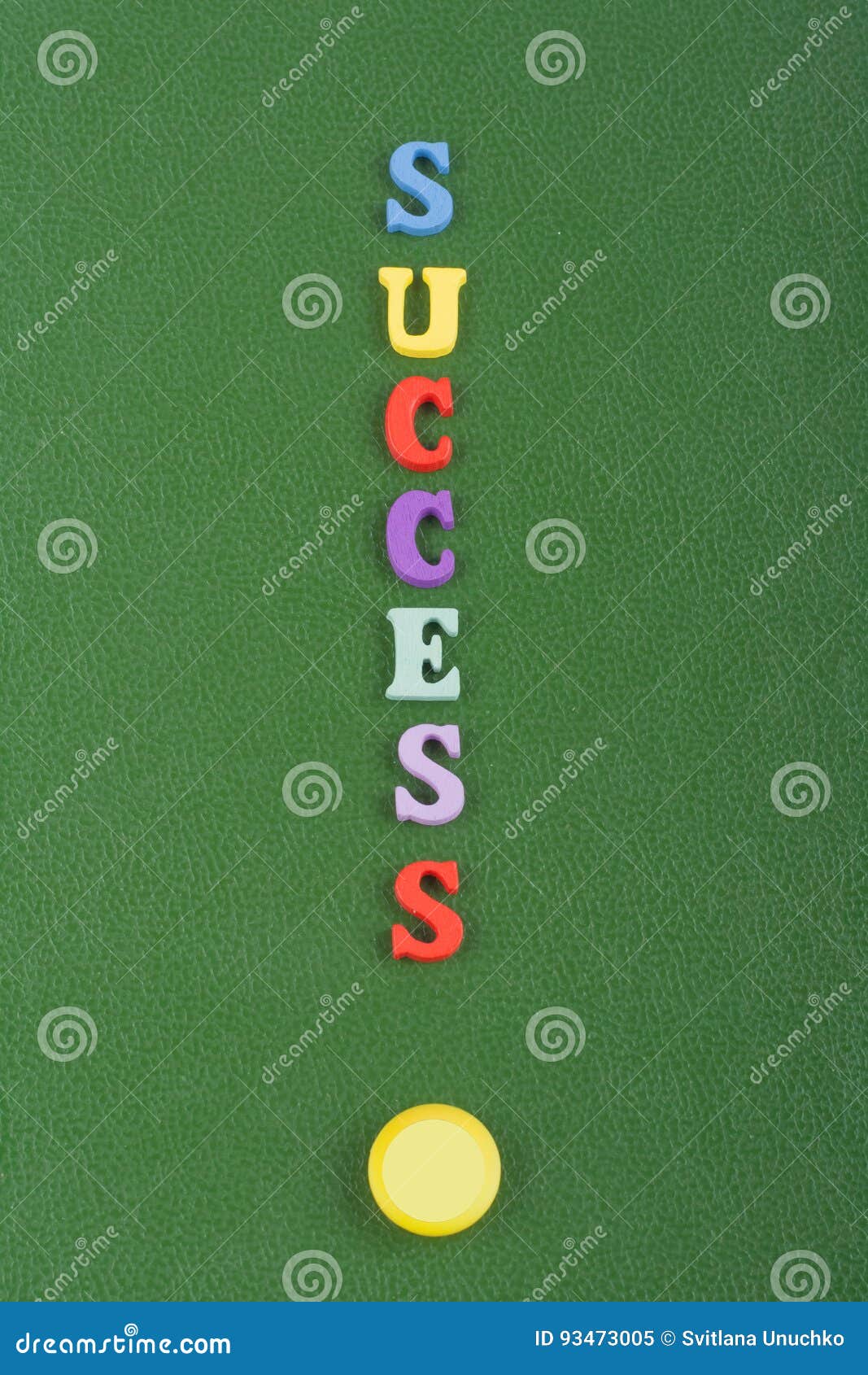 SUCCESS Word on Green Background Composed from Colorful Abc Alphabet ...