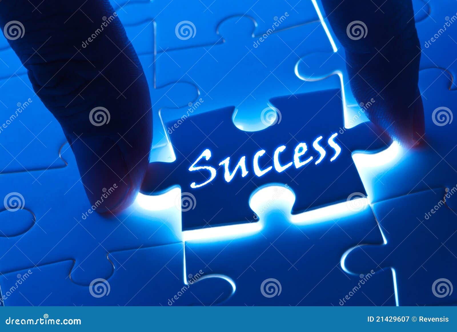 Success Word on Puzzle Piece Stock Image - Image of link, background ...