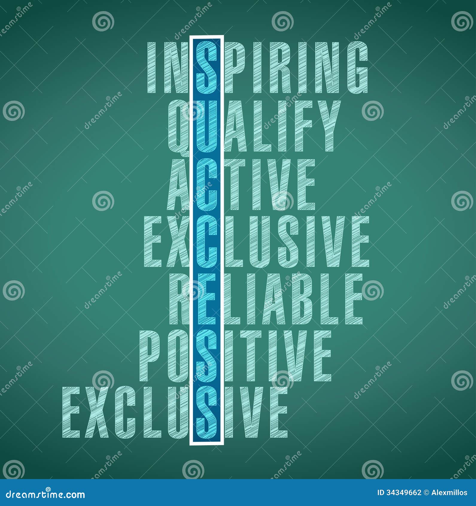 Success Words Illustration Design Stock Illustration - Illustration of ...