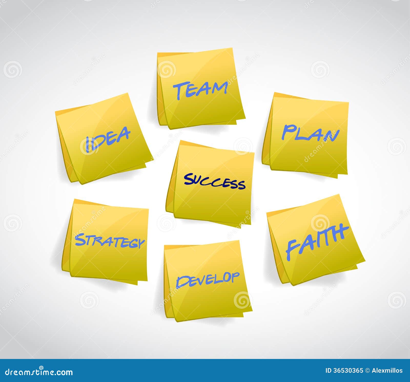 Success Words Posts Illustration Design Stock Illustration ...