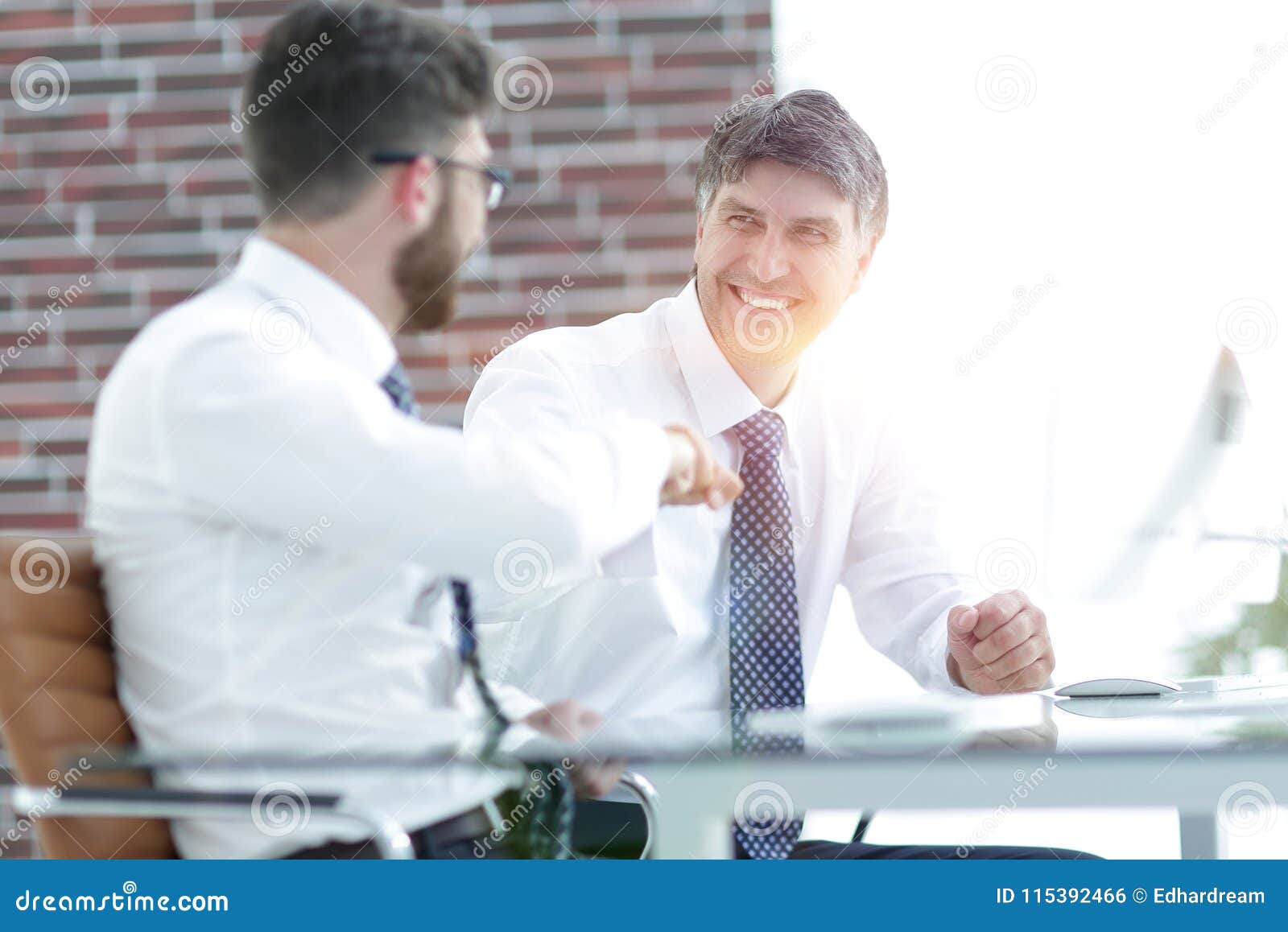 Colleagues Shake Hands As a Sign of Success Stock Photo - Image of ...