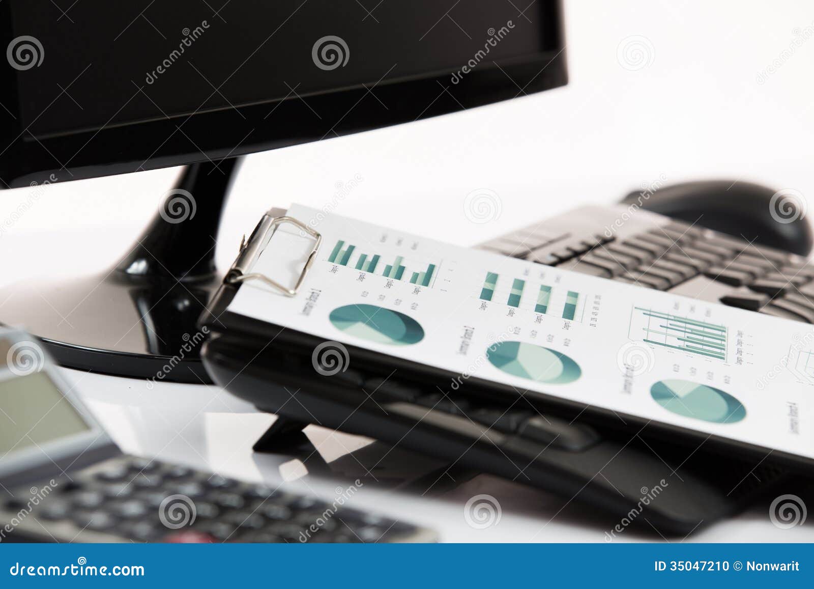 Successful Accountant Working Stock Photo - Image of paper, desktop ...