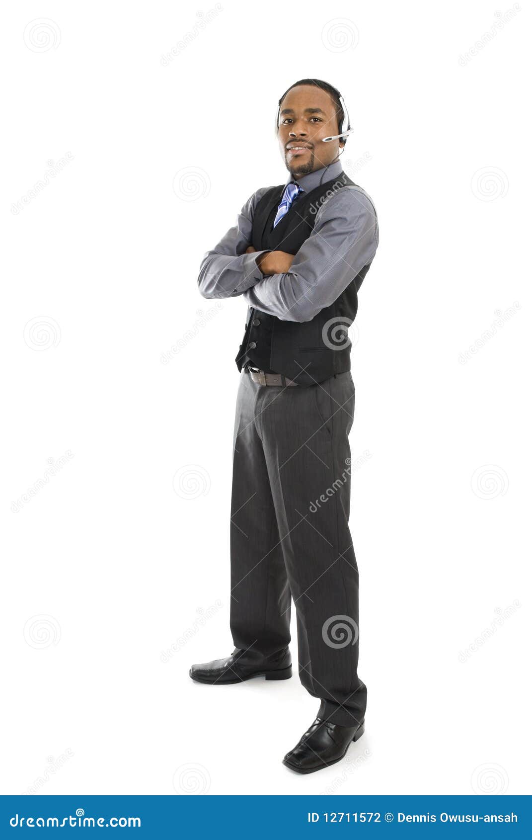 Successful African American Business Man Standing Stock Photo - Image ...