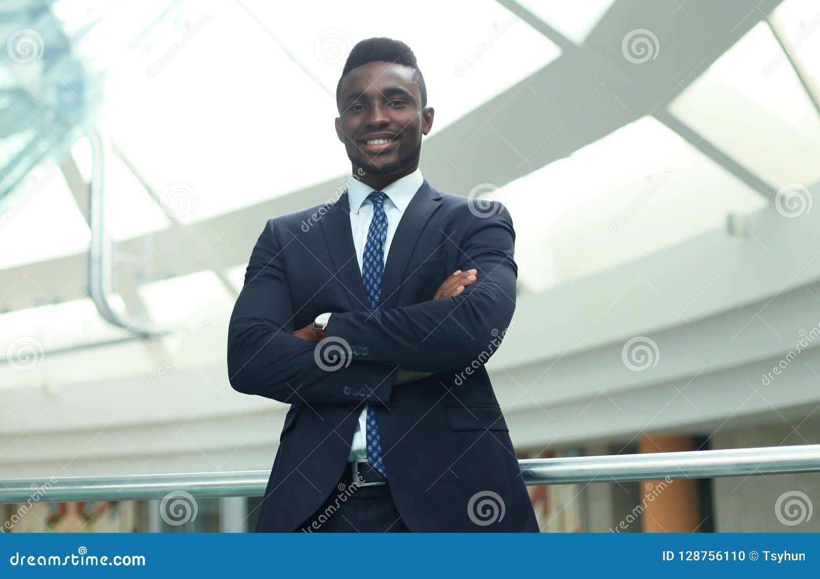 Successful African American Businessman Businessman Standing in Office ... Successful African American Businessman Businessman Standing in Office ...