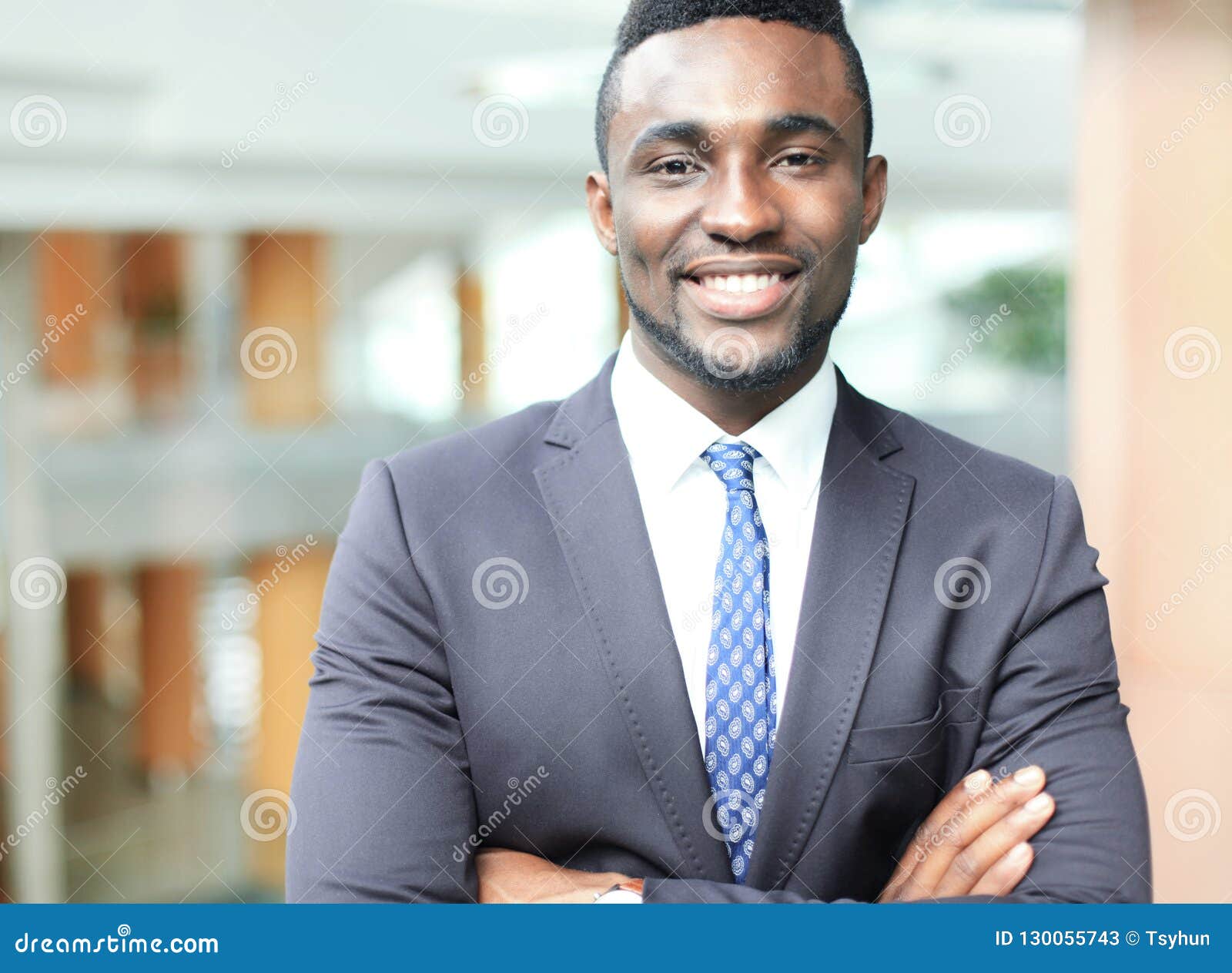Successful African American Businessman Businessman Standing in Office ... Successful African American Businessman Businessman Standing in Office ...