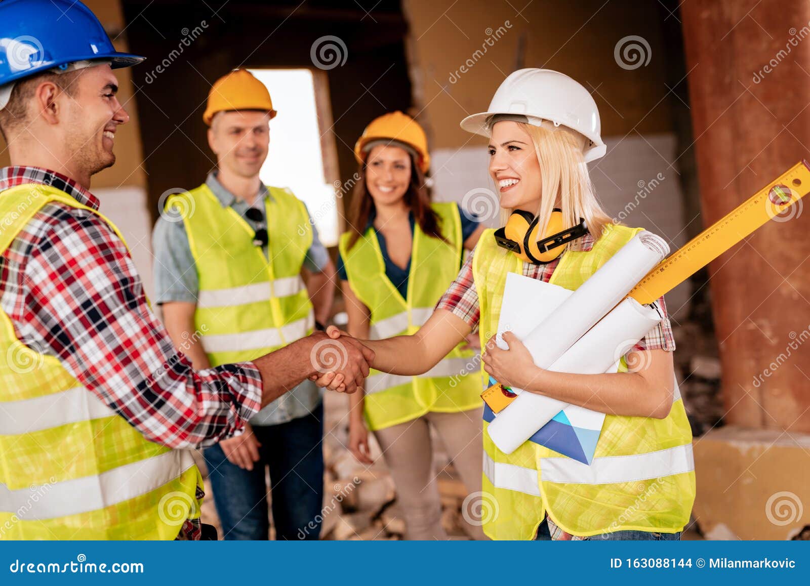 Successful Architects Team stock photo. Image of selective - 163088144