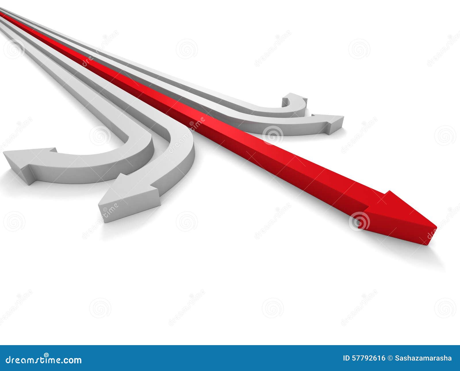 Red Arrow Leader Growing Up On Bar Chart Team Royalty-Free Stock ...