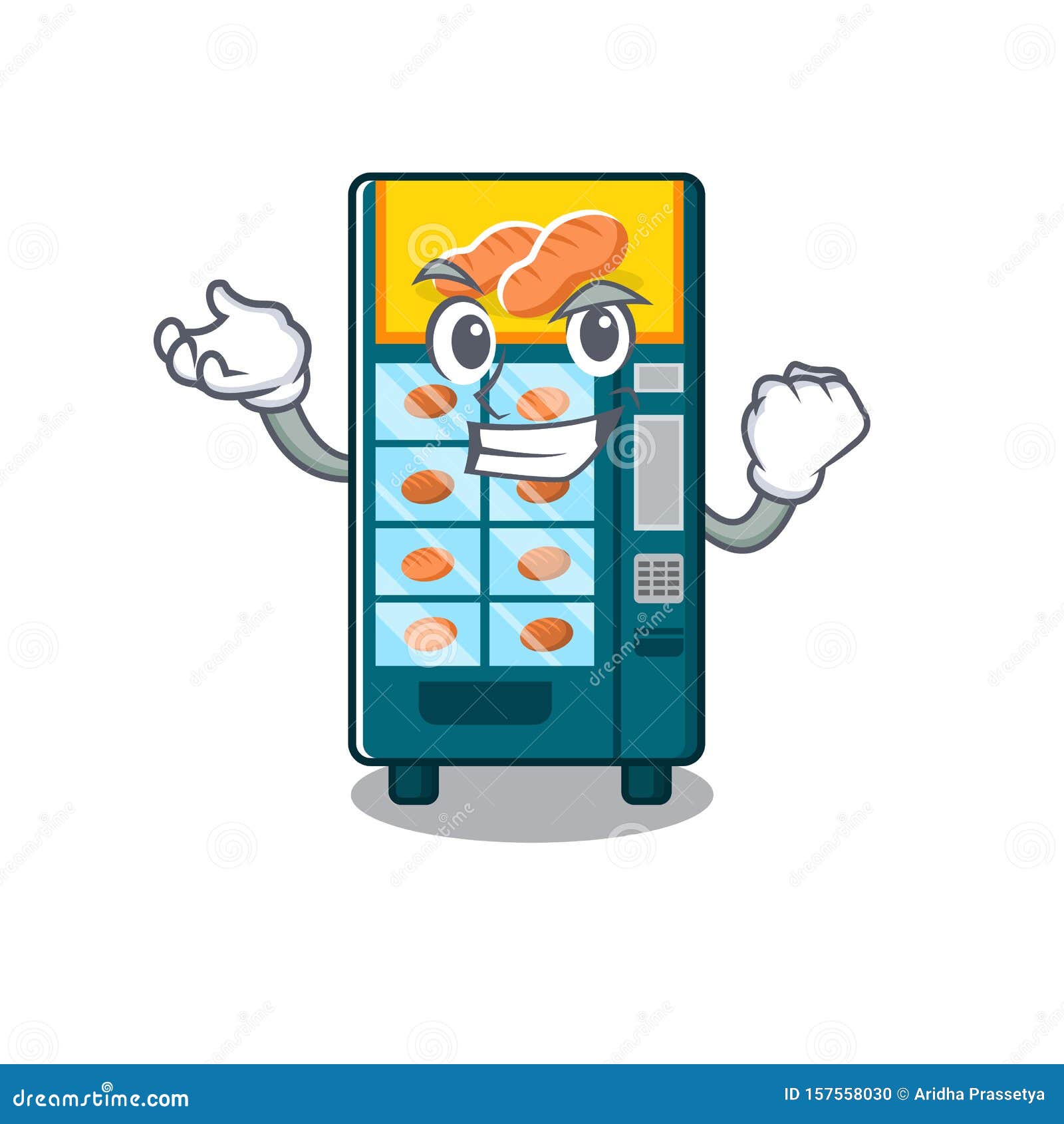Successful Bakery Vending Machine in Character Shape Stock Vector ...