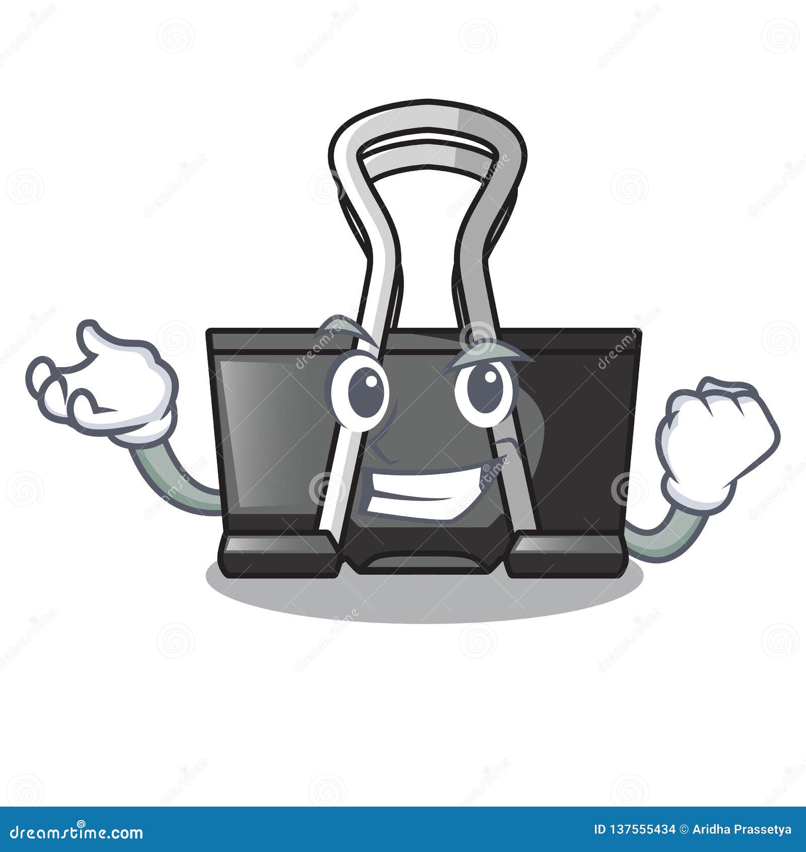 Successful Binder Clip Isolated on the Cartoon Stock Vector ...