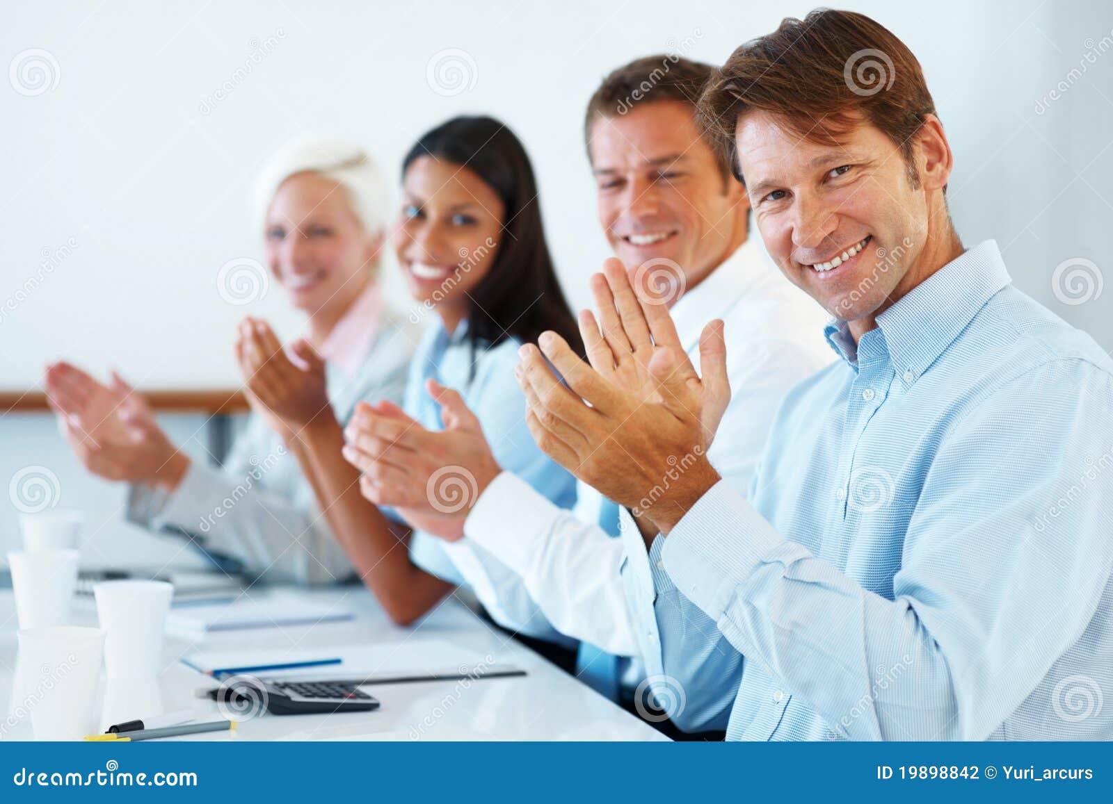 Successful Business Executives Applauding Stock Photo - Image of ...