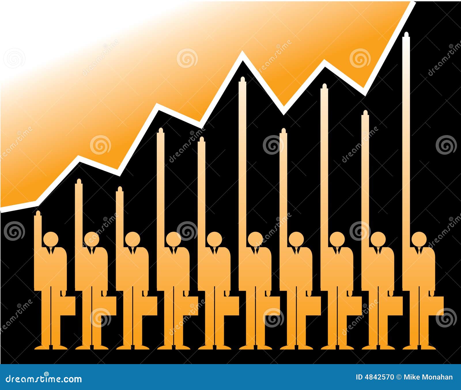 Successful business graph stock vector. Illustration of improving - 4842570
