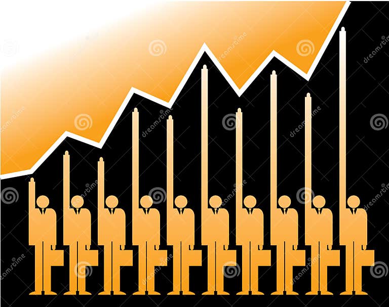 Successful business graph stock vector. Illustration of improving - 4842570
