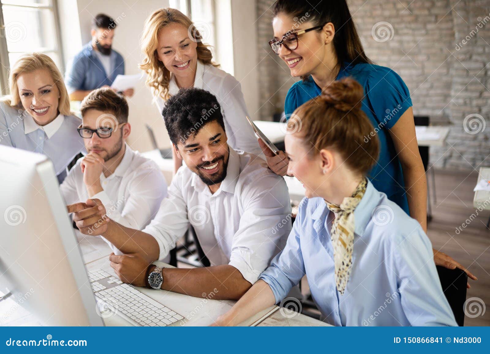 Successful Business Group of People at Work in Office Stock Image ...