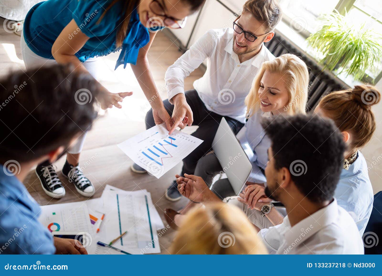 Successful Business Group Working at the Office. Stock Photo - Image of ...