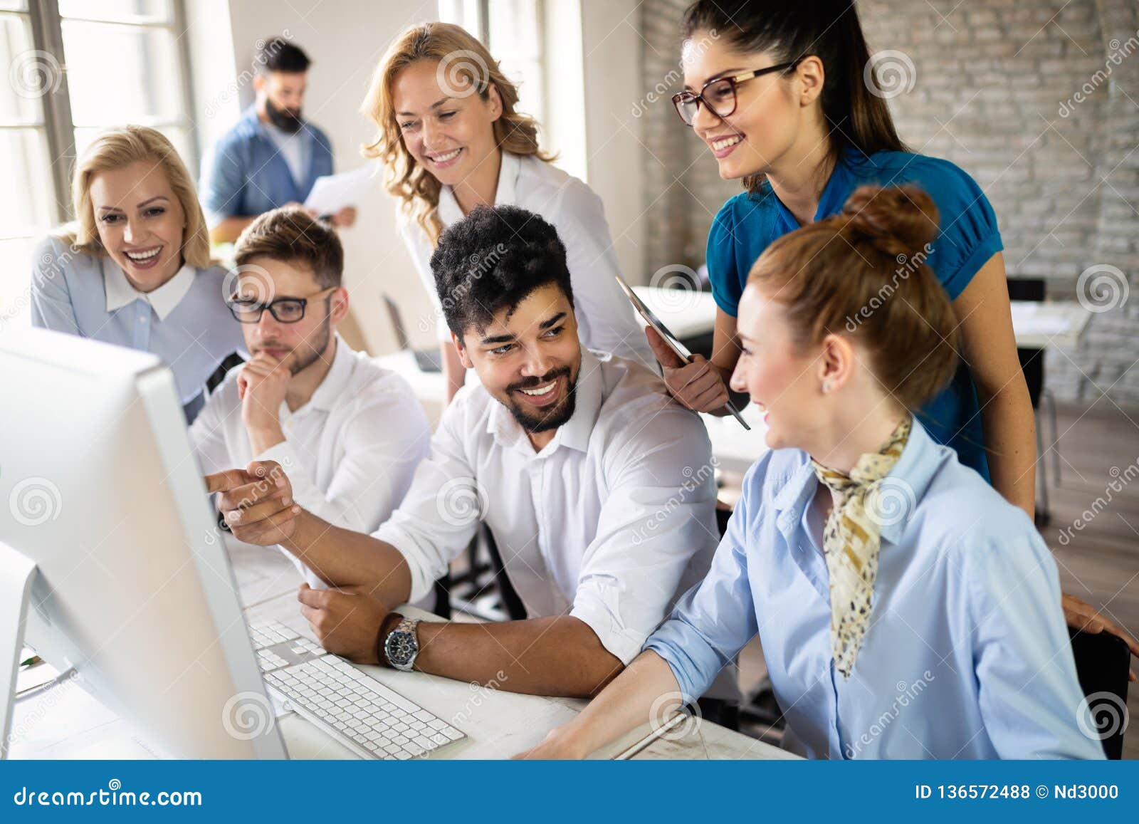 Successful Business Group Working at the Office. Stock Photo - Image of ...
