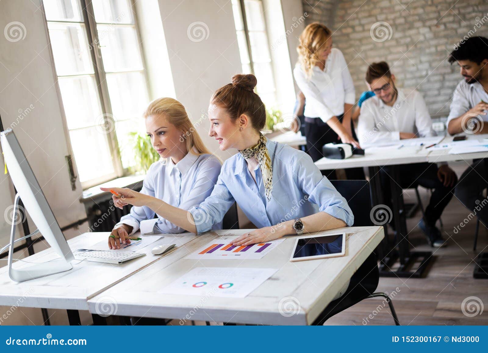 Successful Business Group Working at the Office. Stock Image - Image of ...