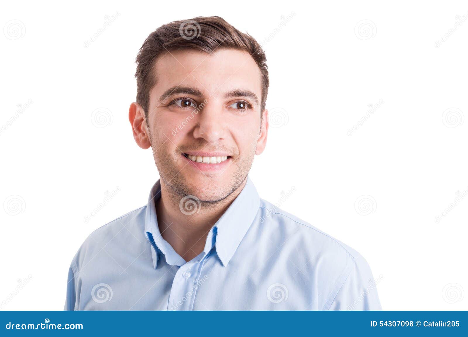 Successful Business Man with Blue Shirt Stock Photo - Image of people ...