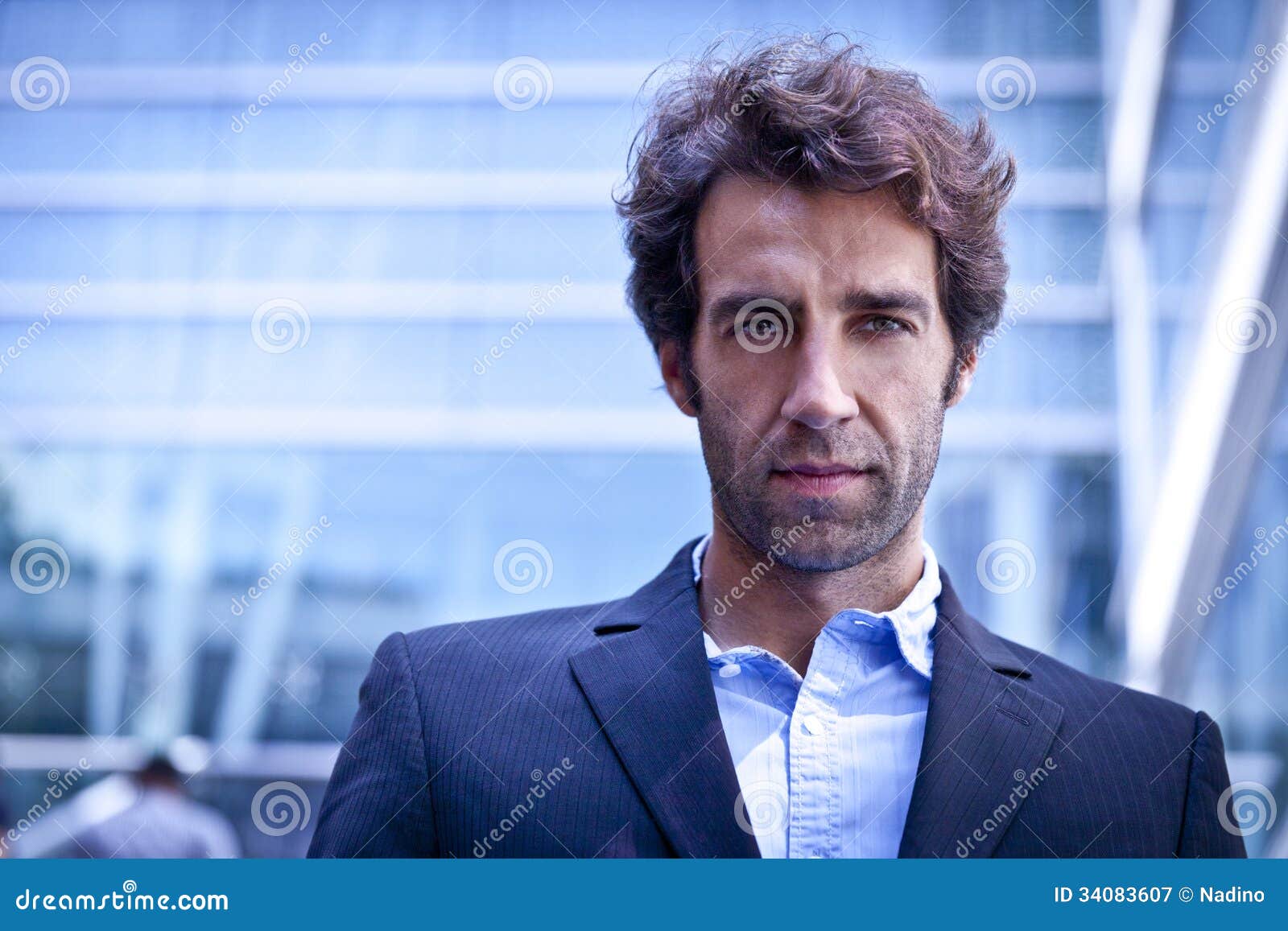 Successful Business Man in Front of His Office Stock Image - Image of ...
