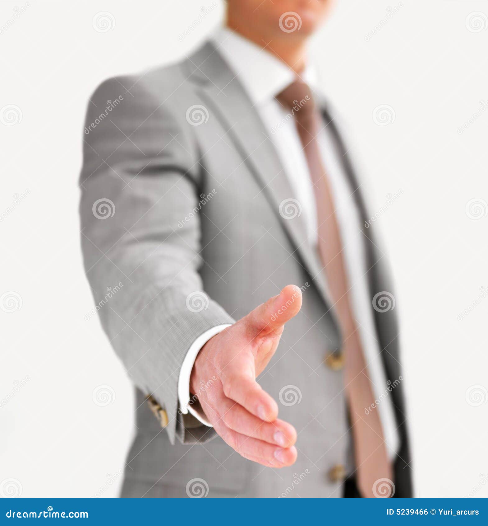 Successful Business Man Gesturing a Hand Shake Stock Photo - Image of ...