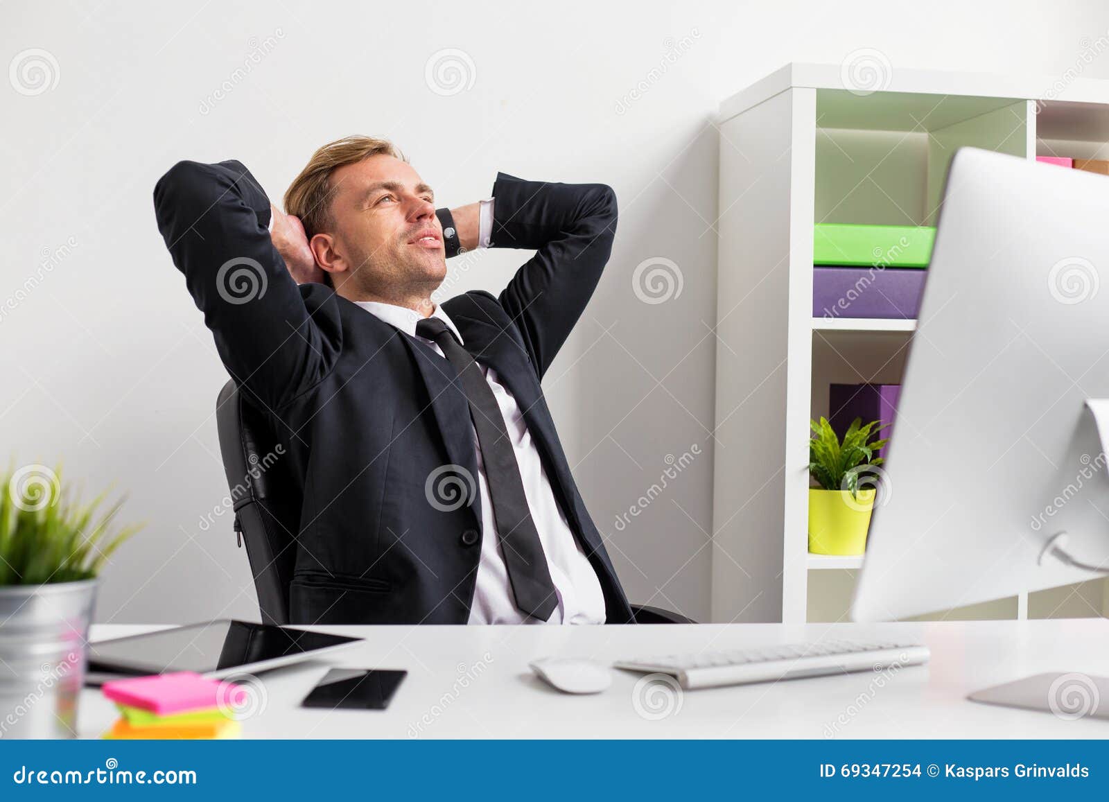 Successful Business Man Taking Break from Work Stock Photo - Image of ... Successful Business Man Taking Break from Work Stock Photo - Image of ...