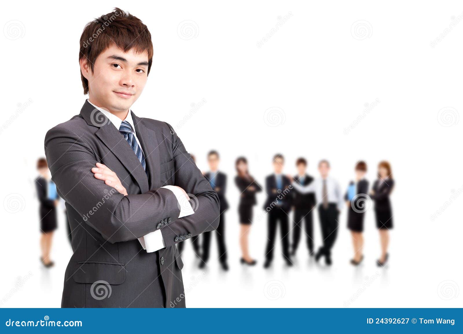 Successful Business Man and Team Stock Image - Image of attractive ...