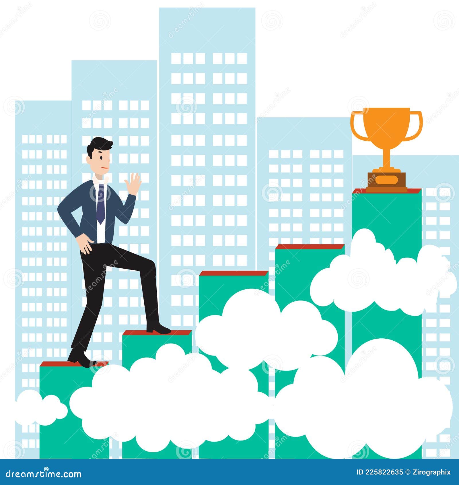 Successful Business Man Vector Art Design Stock Vector - Illustration ...