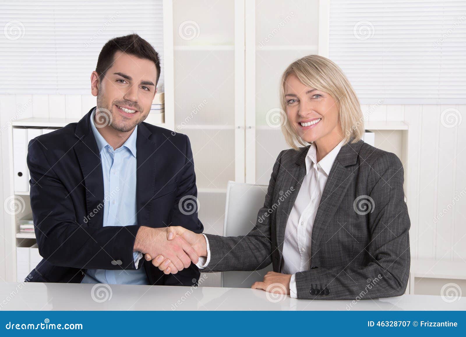 Successful Business Meeting with Handshake: Customer and Client. Stock ...