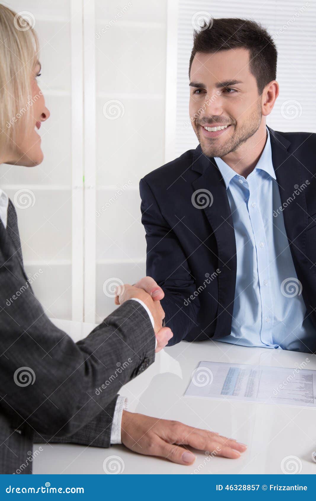 Successful Business Meeting with Handshake: Customer and Client. Stock ...