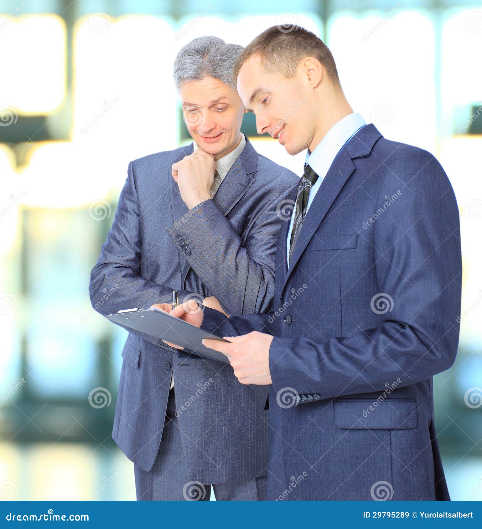 Business Men Discussing Income. Stock Image - Image of formal, portrait ...