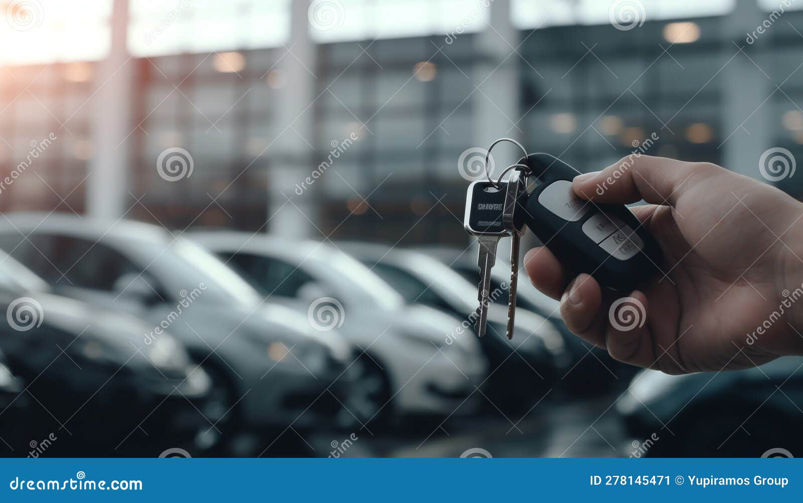 Successful Business Owner Unlocking Car for Transportation Generated by ...