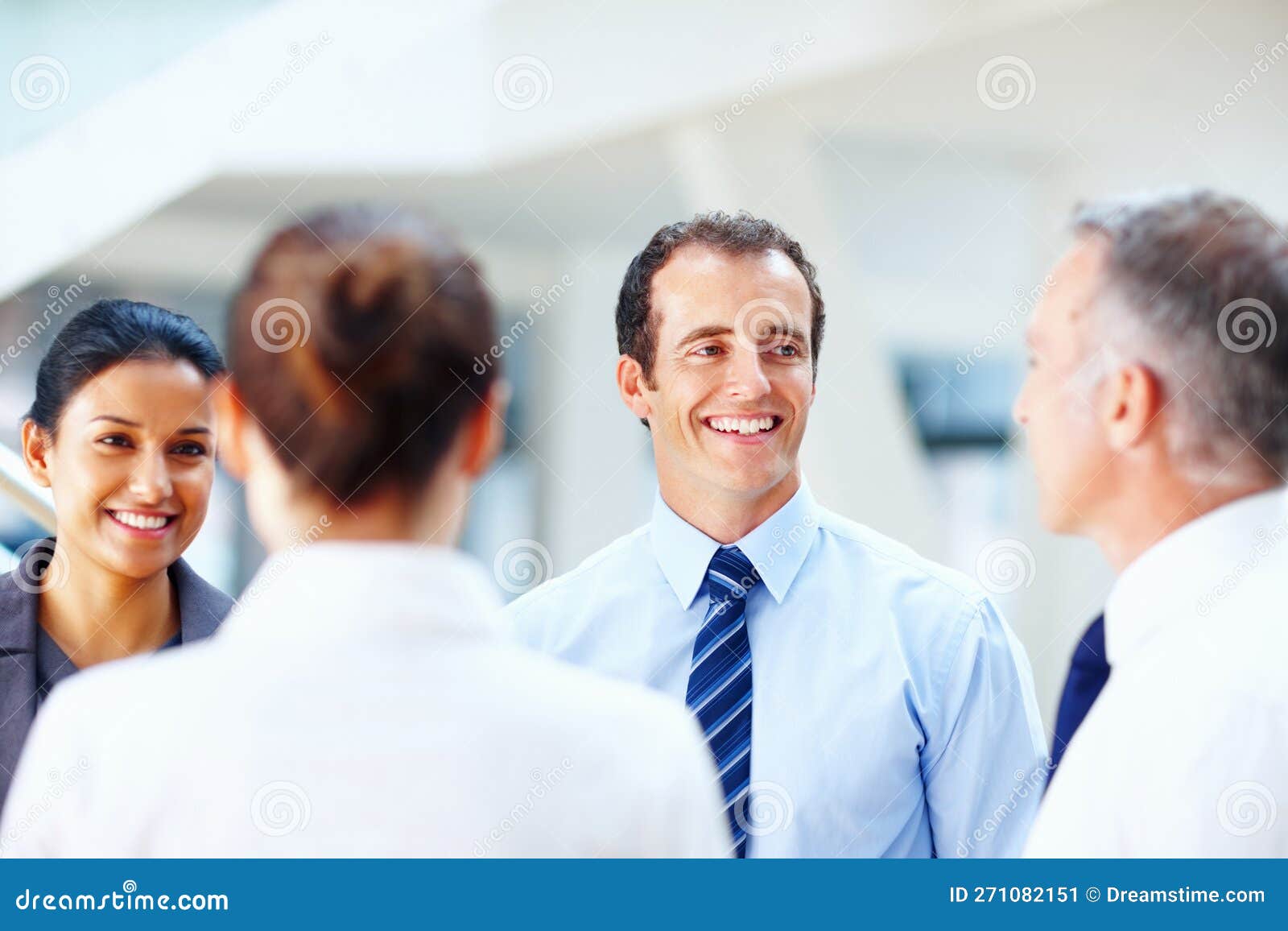 Successful Business People Discussing. Group of Successful Business ...