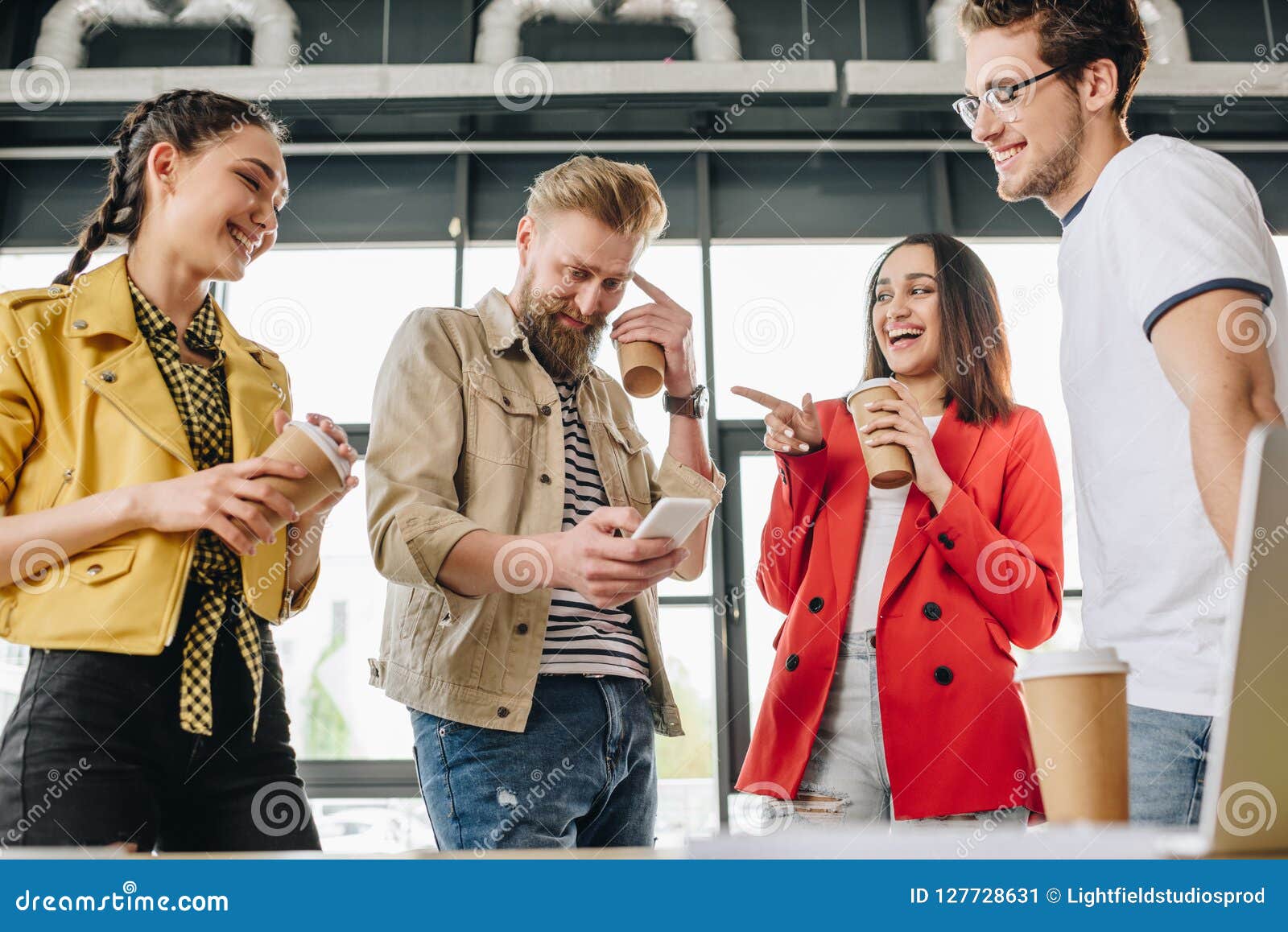 Successful Business People Making Fun of Their Colleague in Modern ...