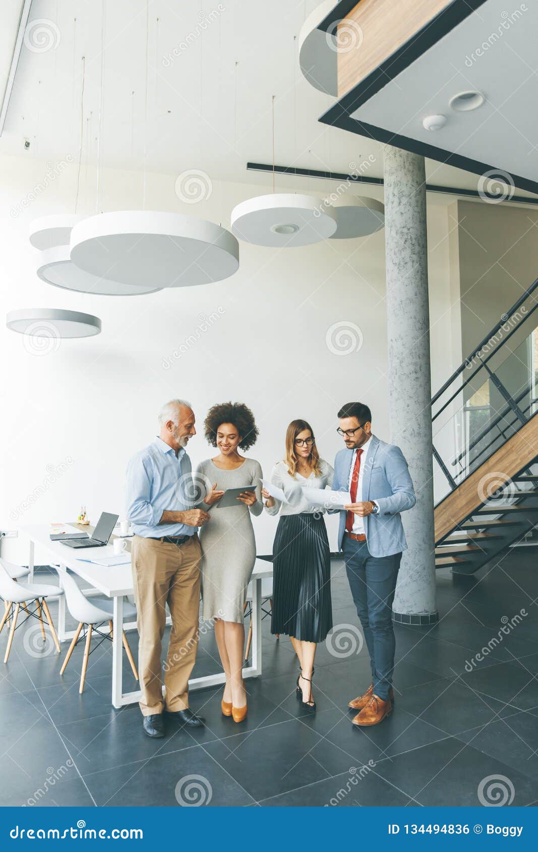 Successful Business People Standing in the Office Stock Photo - Image ...