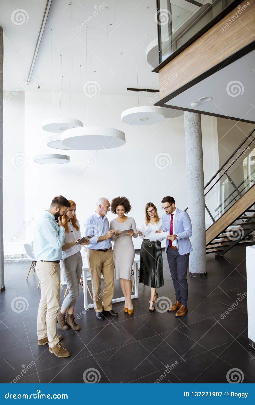 Successful Business People Standing in the Office Stock Image - Image ...