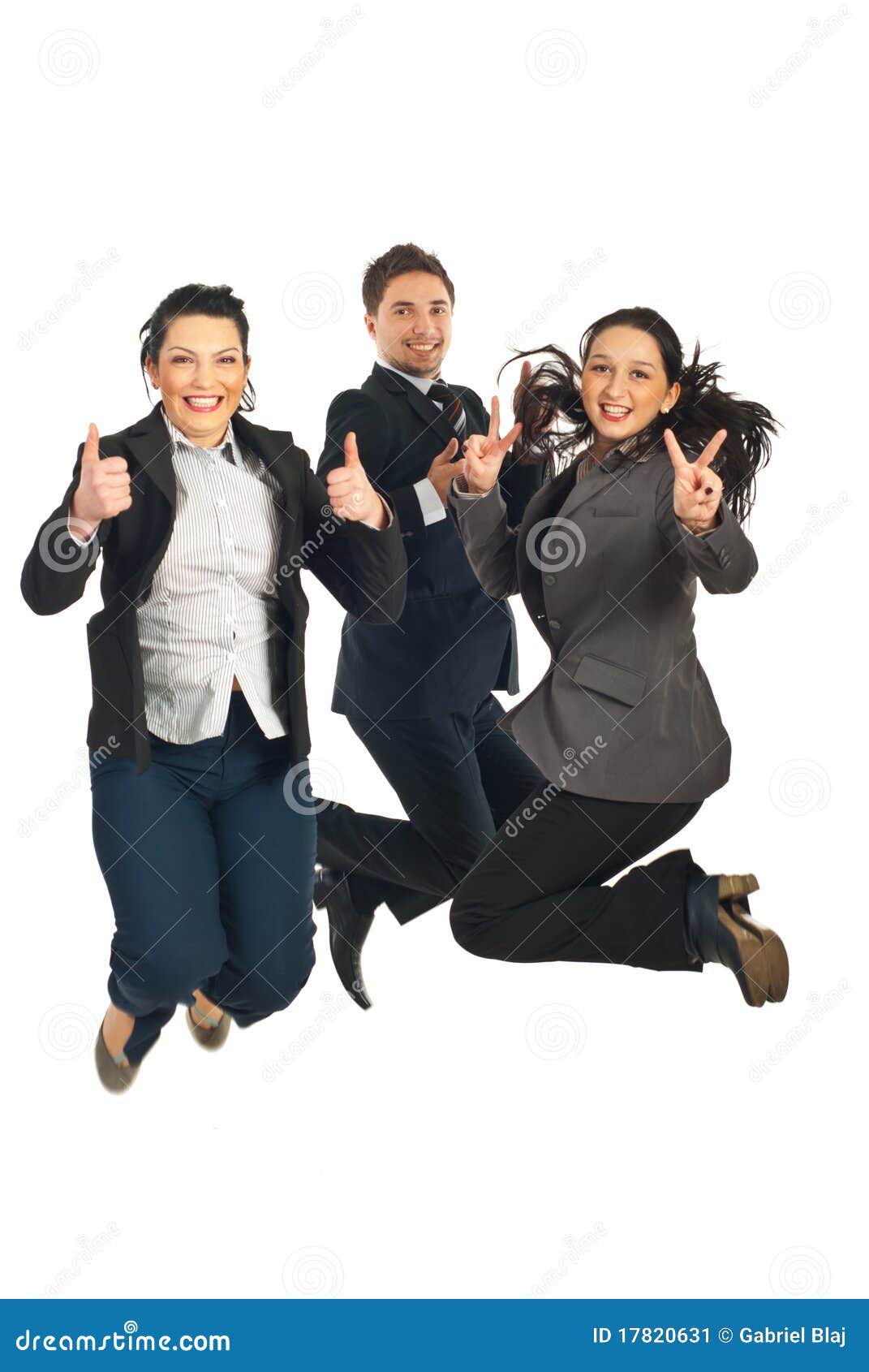 Successful Business People Team Jumping Stock Image - Image of giving ...