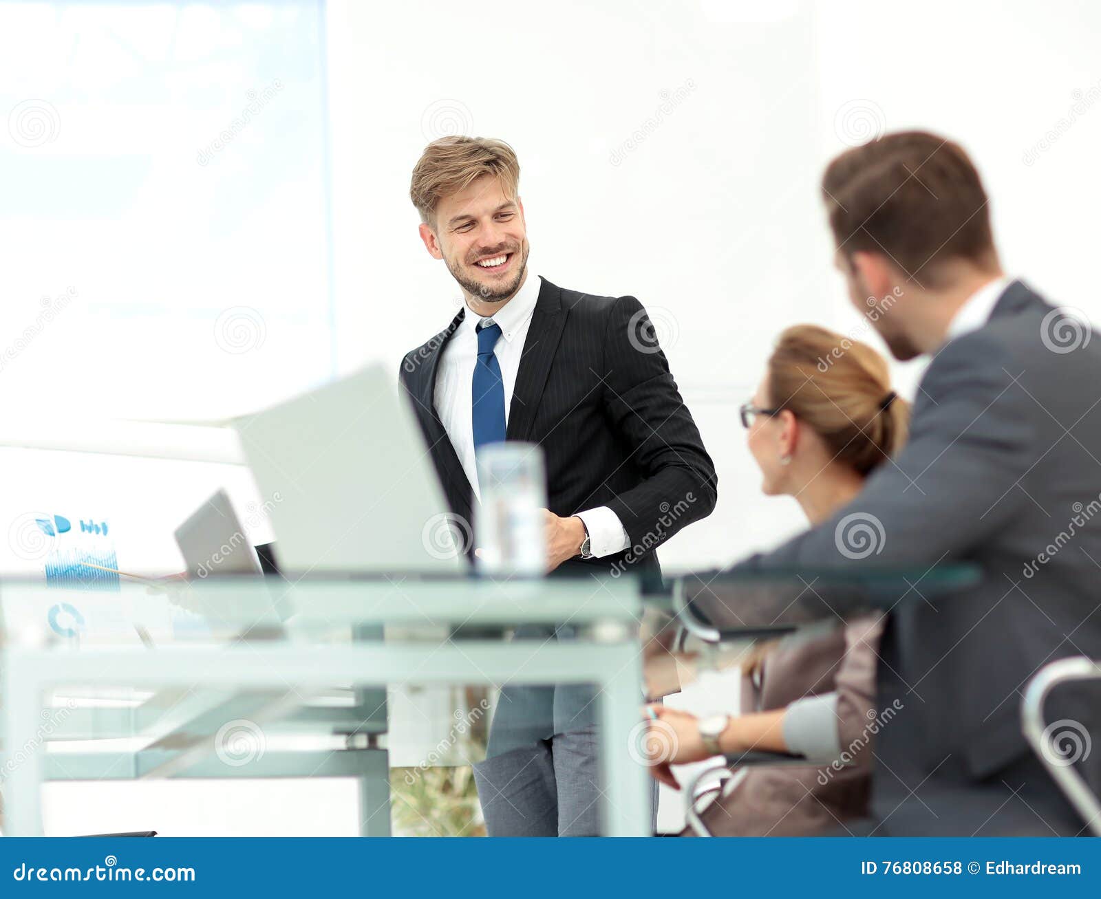 Successful Business Presentation of a Man at the Office Stock Photo ...