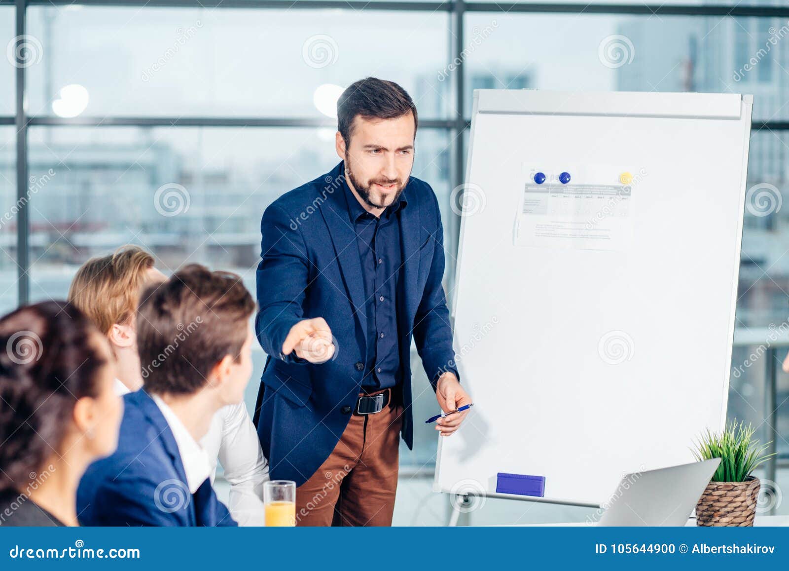 Successful Business Presentation of Man at Office Stock Photo - Image ...