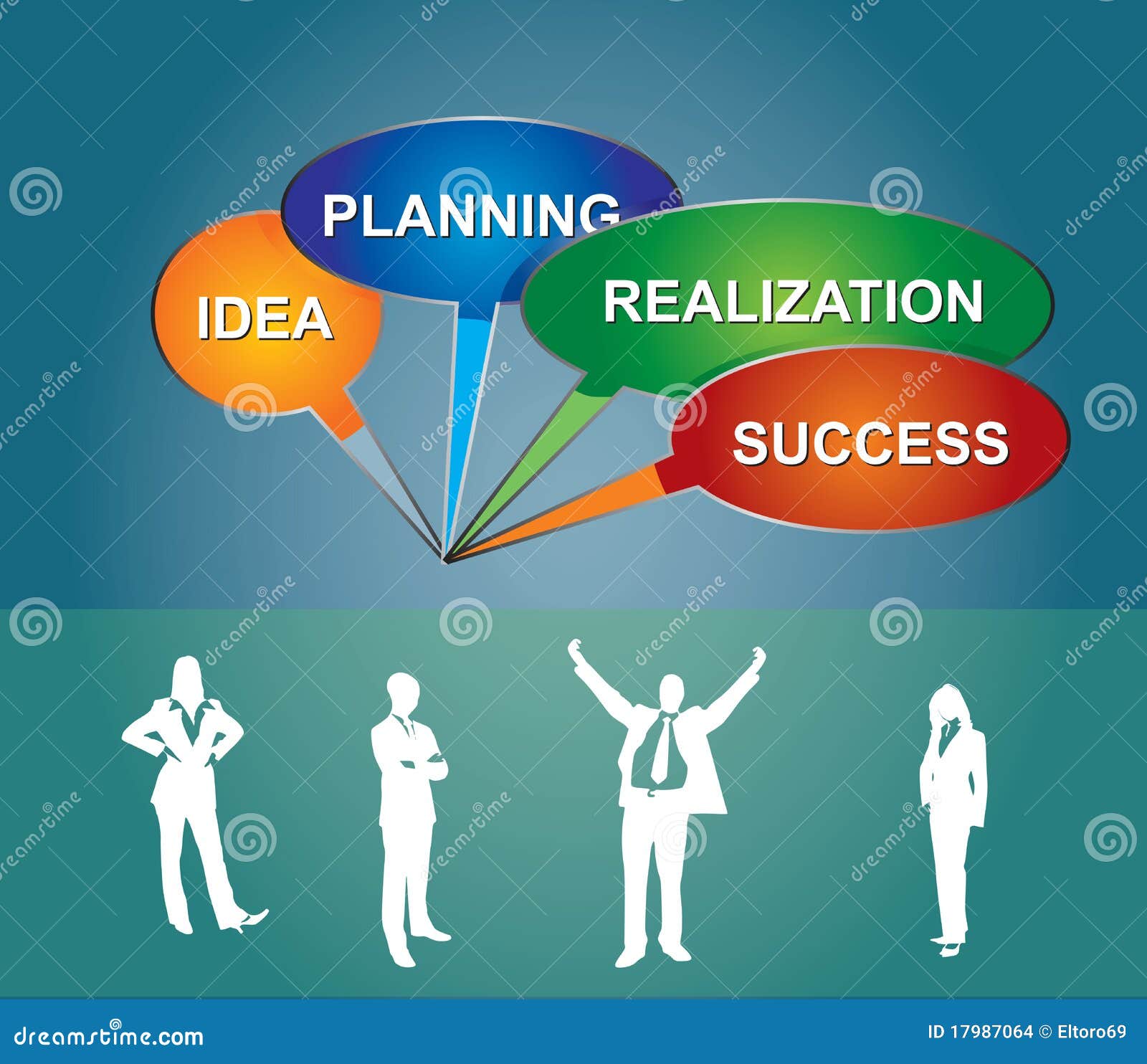 A Successful Business Steps Stock Vector - Illustration of satisfaction ...