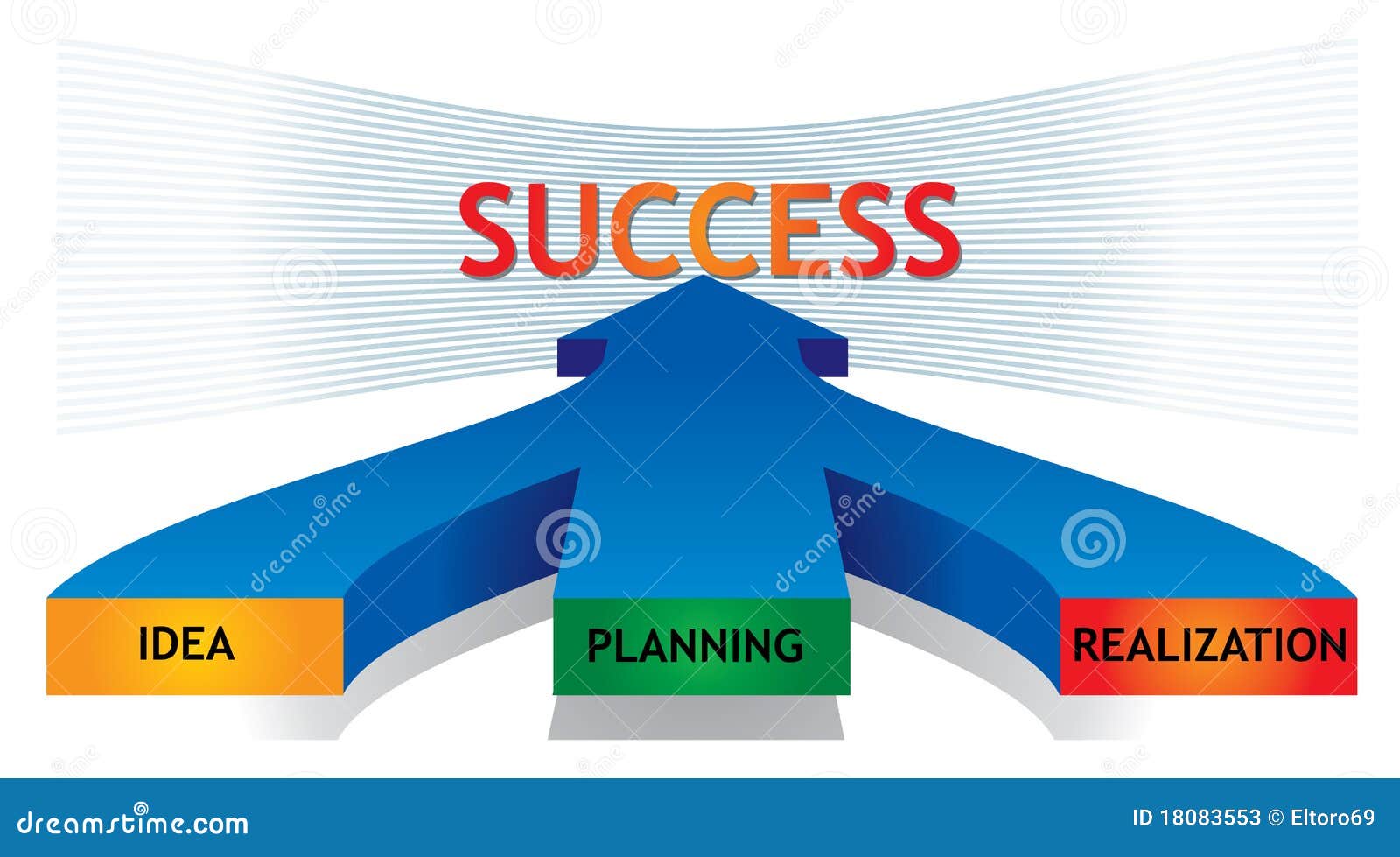 A Successful Business Steps Stock Illustration - Illustration of cost ...