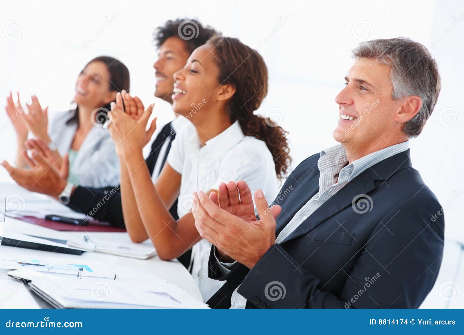 Successful Business Team Clapping Their Hands Stock Photo - Image of ...