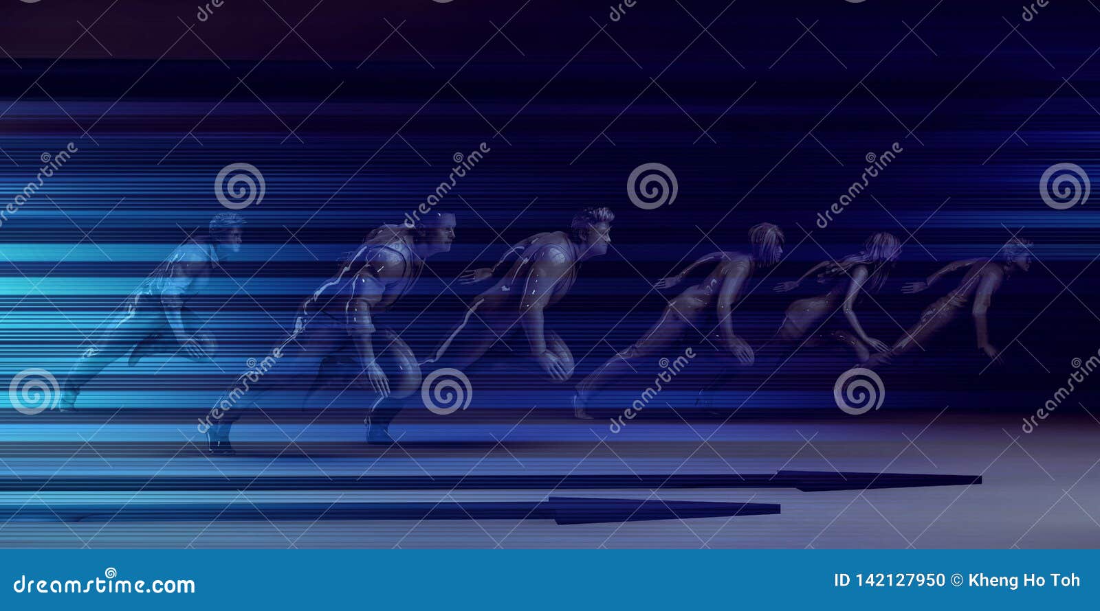 Successful Business Team Moving Forward Stock Illustration ...