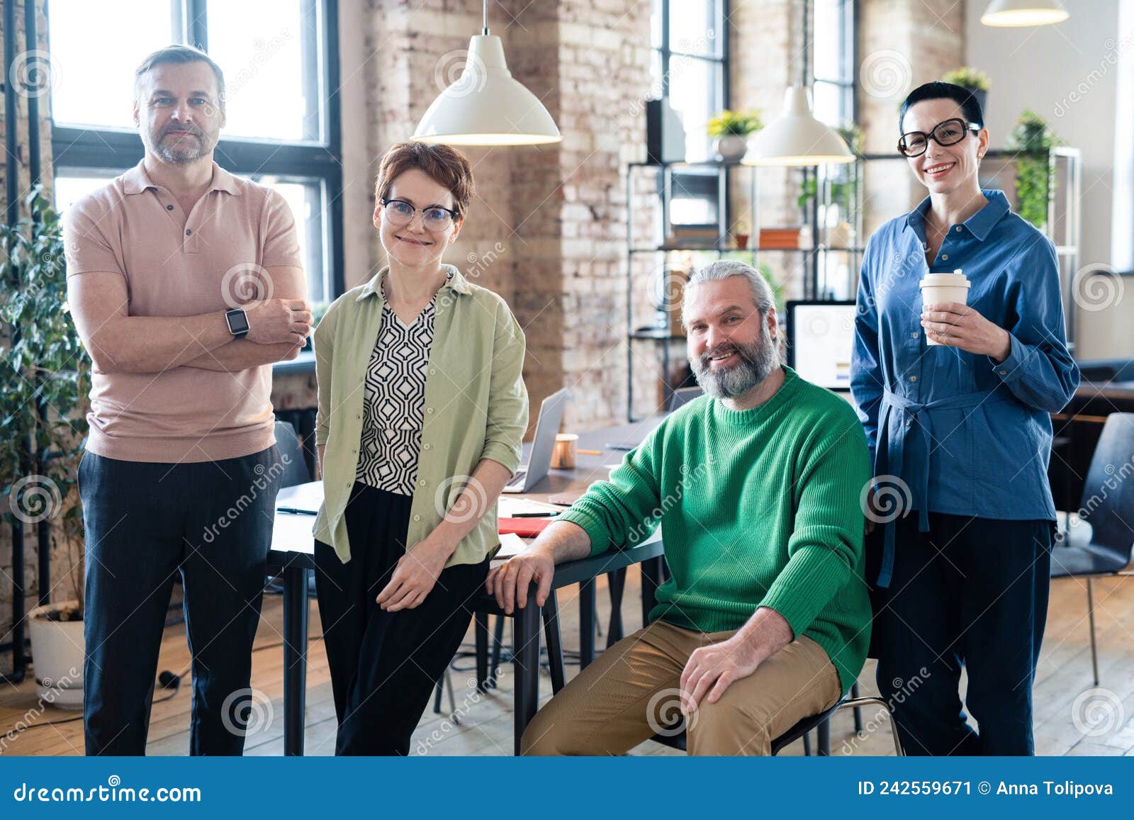 Successful Business Team at Office Stock Image - Image of standing ...
