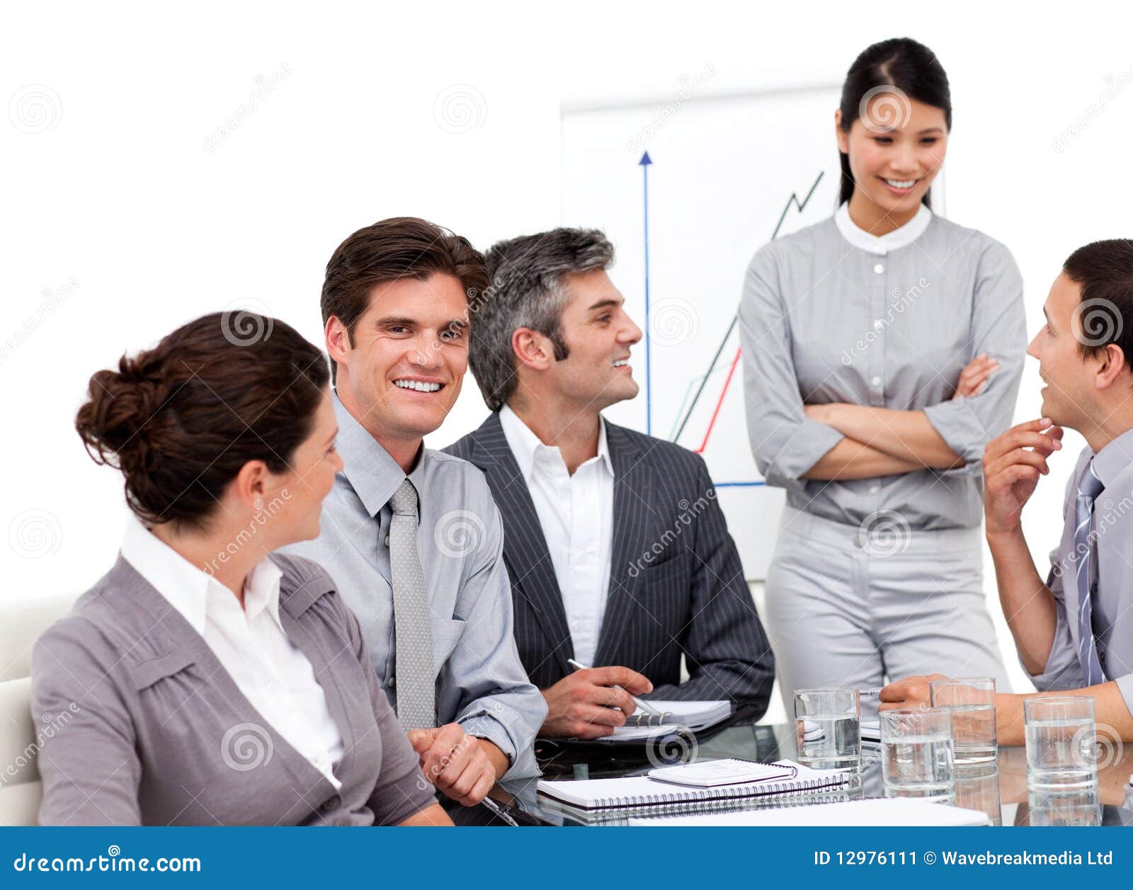 Successful Business Team during a Presentation Stock Image - Image of ...