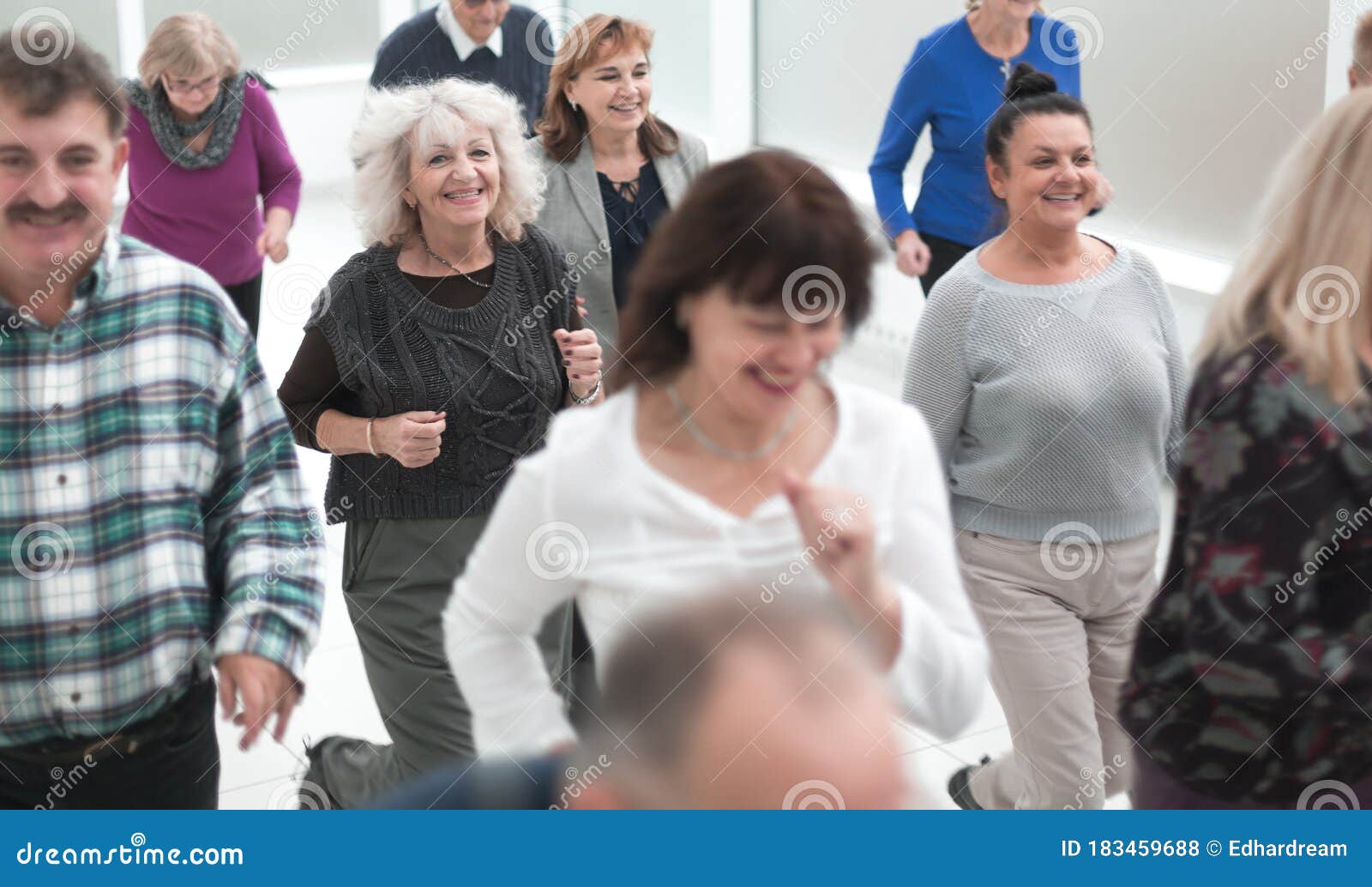 Successful Business Team Running in the Office Hall Stock Photo - Image ...