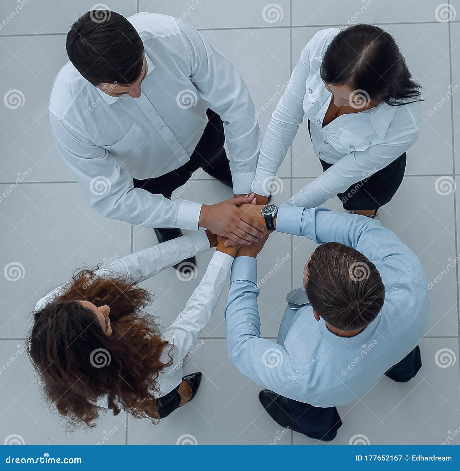 Successful Business Team Showing Unity Stock Image - Image of business ...