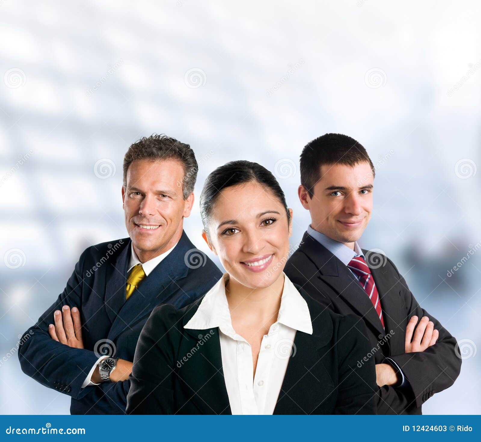 Successful Business Team Smiling in Office Stock Image - Image of ...