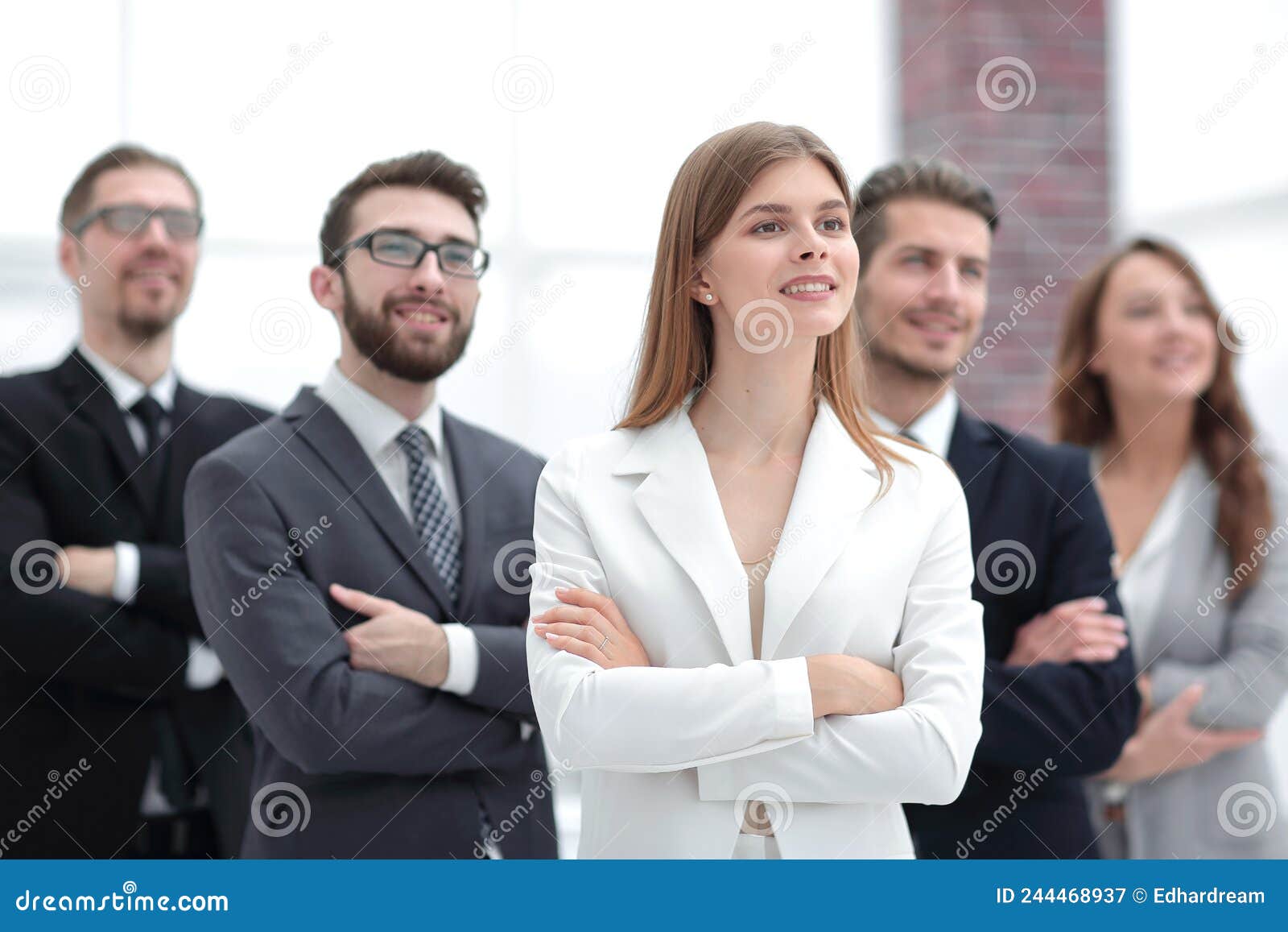 Successful Business Team Standing Together. Stock Image - Image of ...