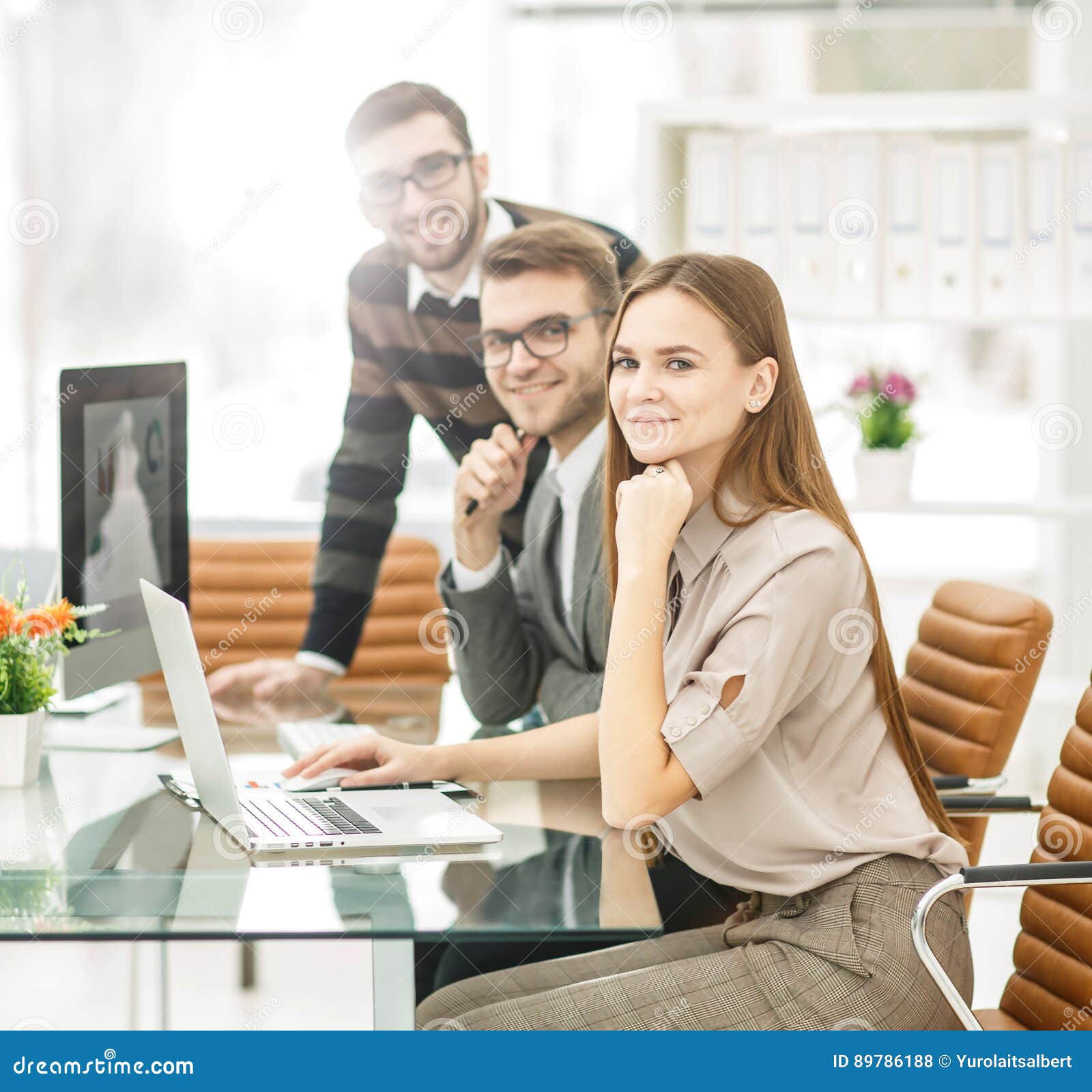 Successful Business Team at Work in the Office on a Work Day. Stock ...