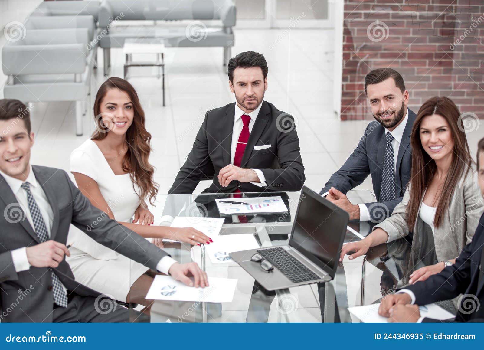 Successful Business Team in the Workplace in the Office Stock Image ...