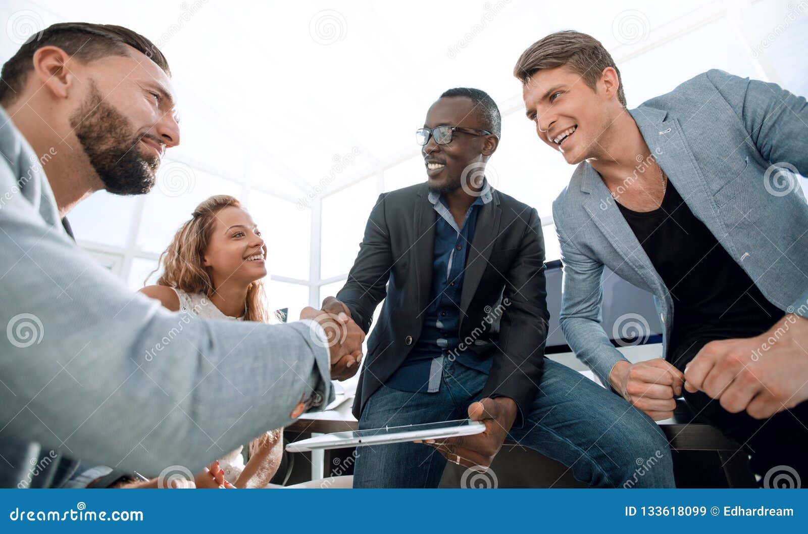 Successful Business Team in the Workplace in the Office Stock Image ...